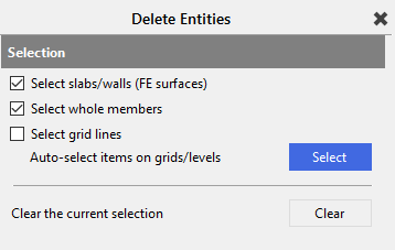 Deleting Members, FE Surfaces and Grid Lines | MasterSeries Help