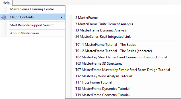 Help Options | MasterSeries Help