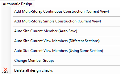 Automatic Design Menu