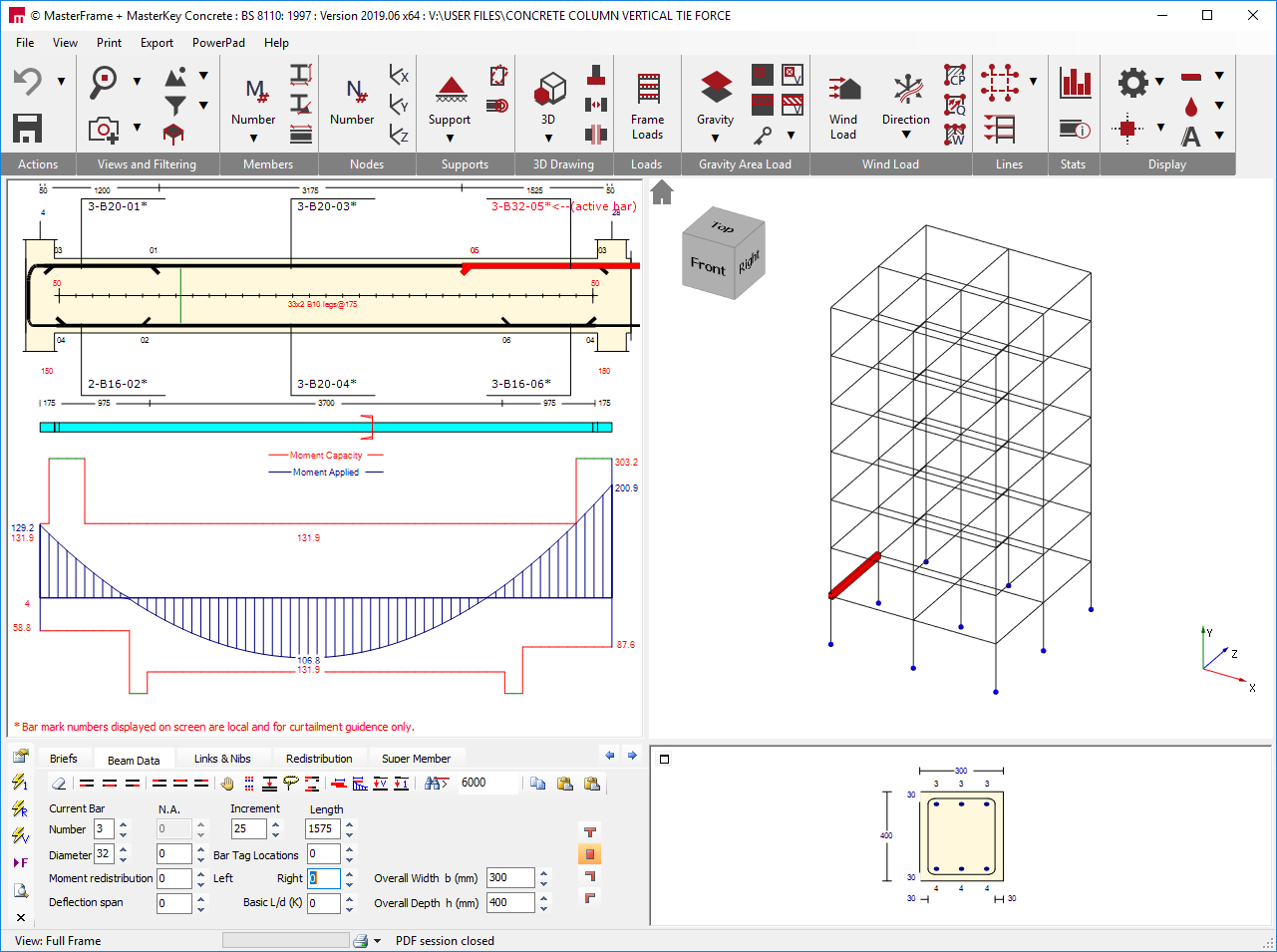 MasterKey Concrete Beam Design Features
