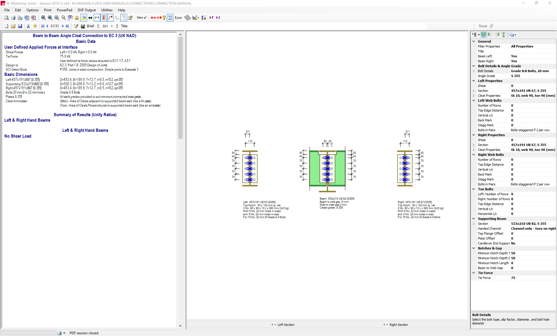 Beam to Beam Angle Cleat Connection