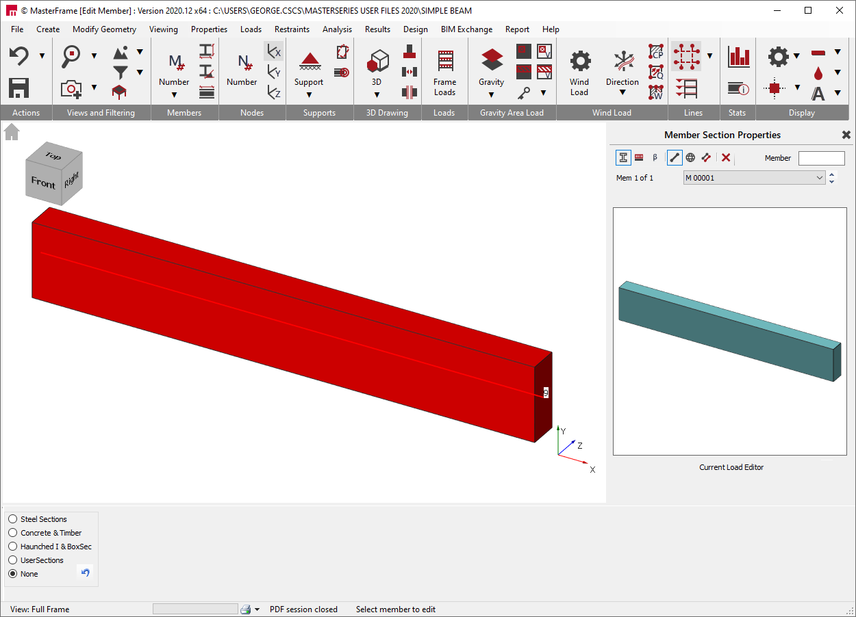 Frame Generation Menu