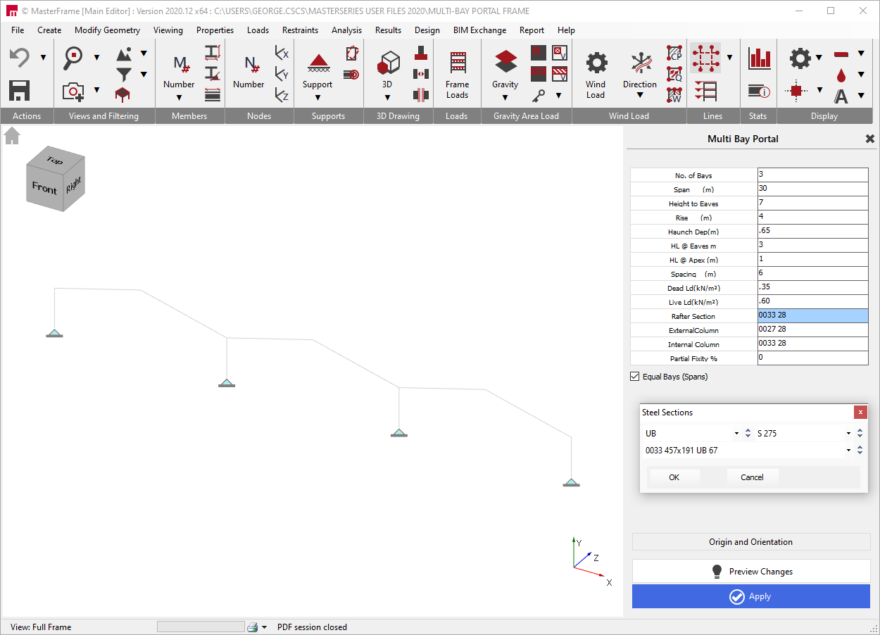 Frame Generation Menu