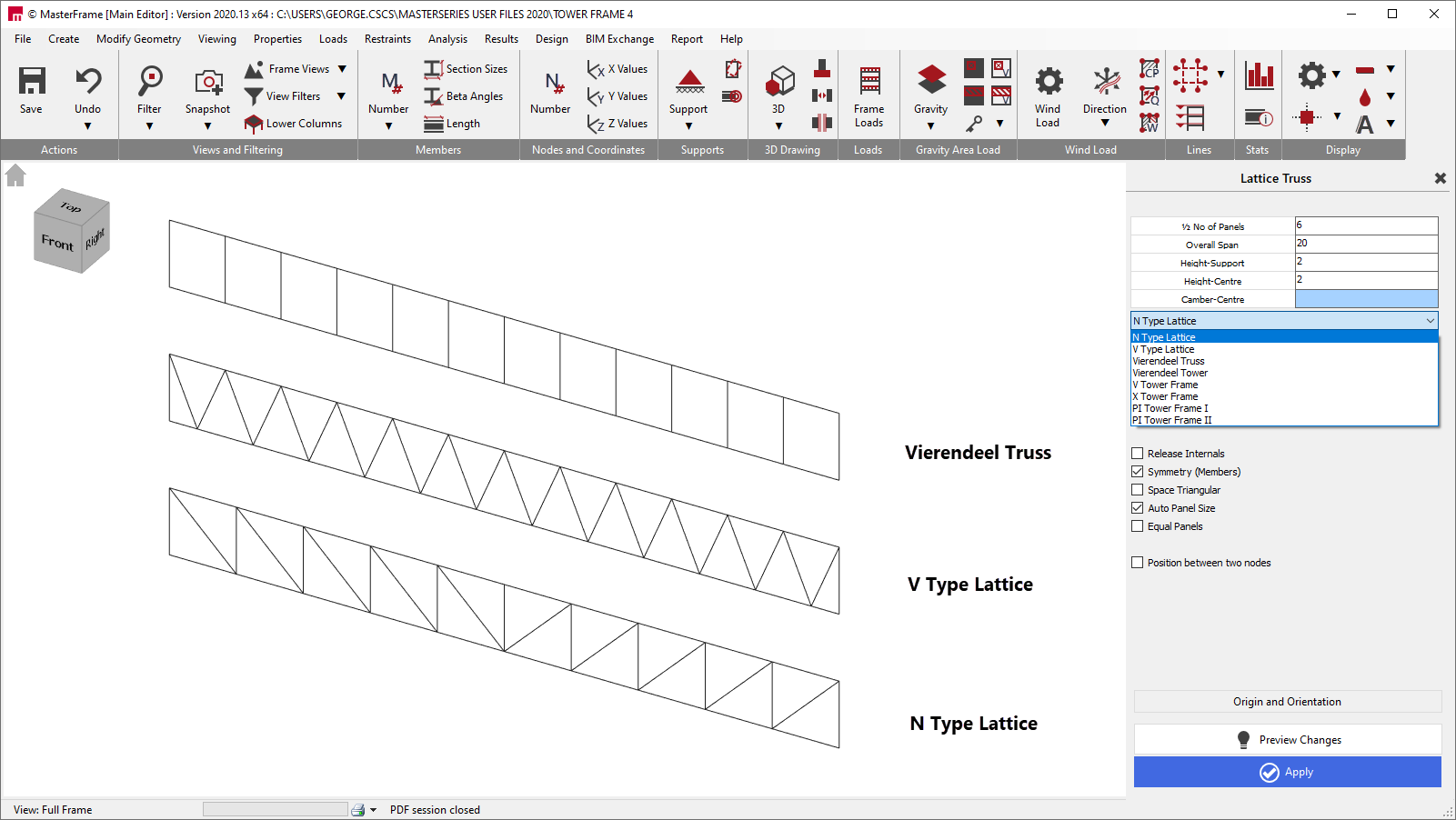 Tower Frame | MasterSeries Help