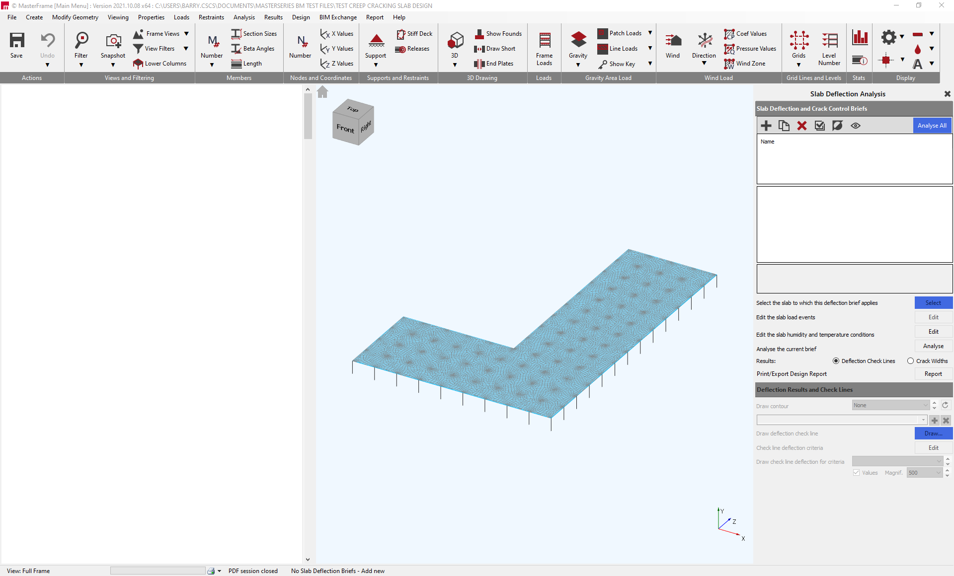 Slab Deflection and Cracking Analysis