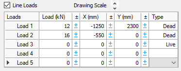 Loads Tab | MasterSeries Help