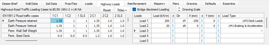 Highway Loads Tab | MasterSeries Help